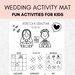 Kids Wedding Activity Mat Wedding Activity Kids Wedding Table Wedding ...