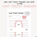 Kids Lost Tooth Tracker in Pink Children's Lost Tooth Chart Lost Tooth ...