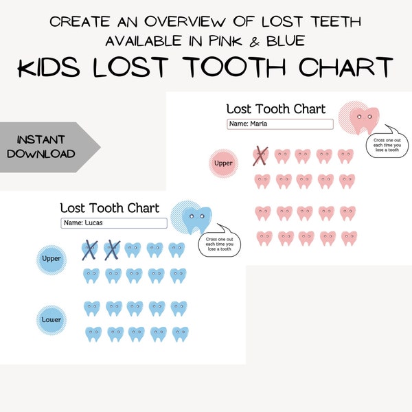Lost Tooth Chart - Etsy