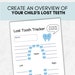 Kids Lost Tooth Tracker in Blue Children's Lost Tooth Chart Lost Tooth ...