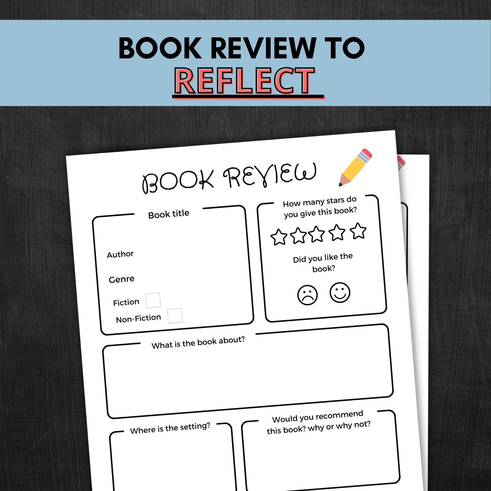 Educational Kids Book Review | Book Review Template | Kids Activity ...