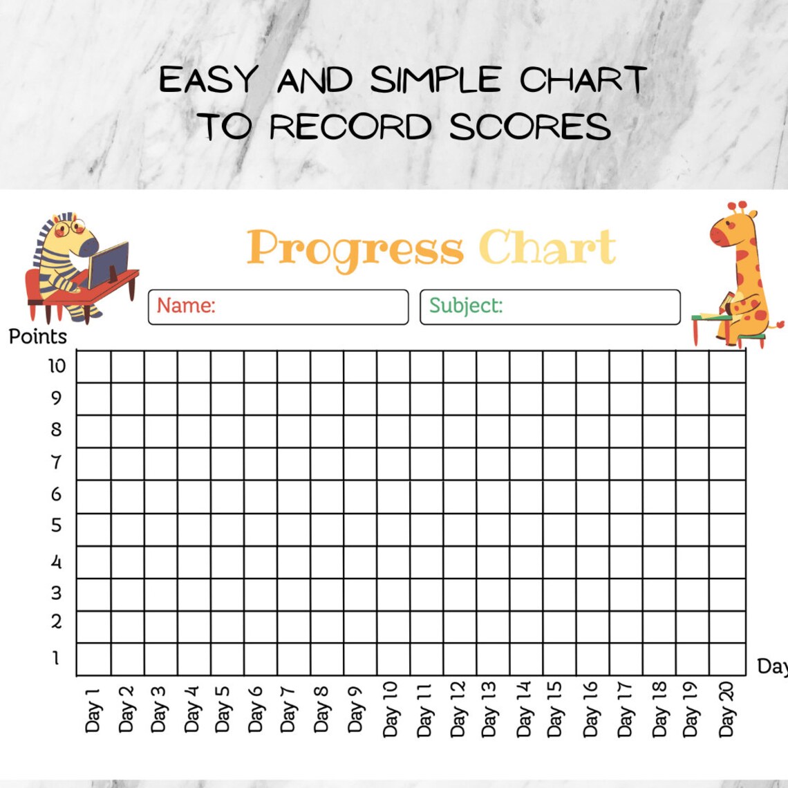Kids Learning Progress Chart Printable Learning Progress Chart Children ...