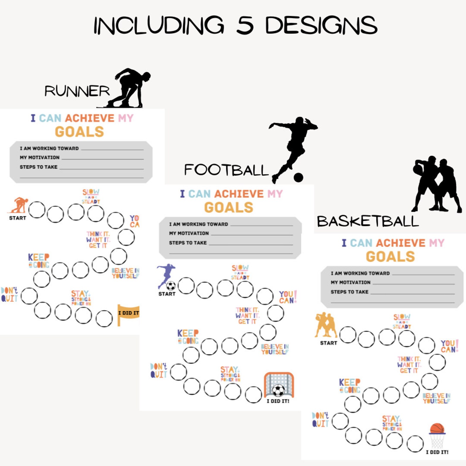 Kids Goal Manager and Tracker Chart Printable Goal Manager and Tracker ...