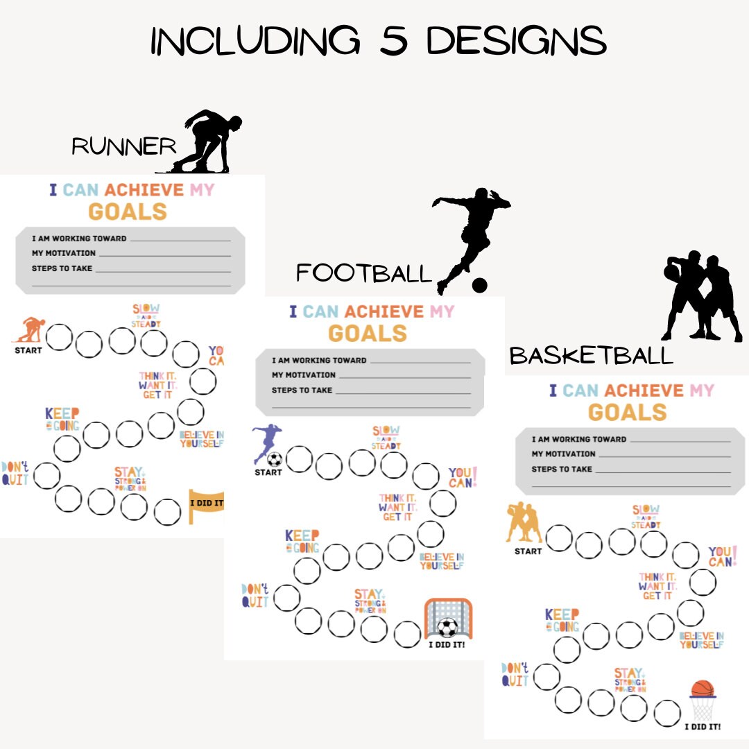 Kids Goal Manager and Tracker Chart Printable Goal Manager and Tracker ...