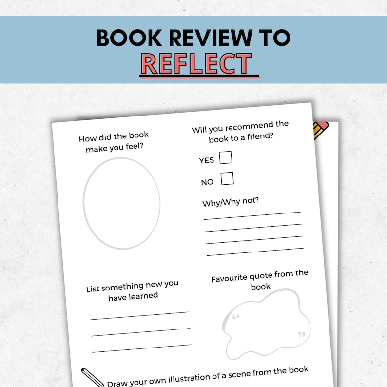 Educational Kids Book Review | Book Review Template | Kids Activity ...