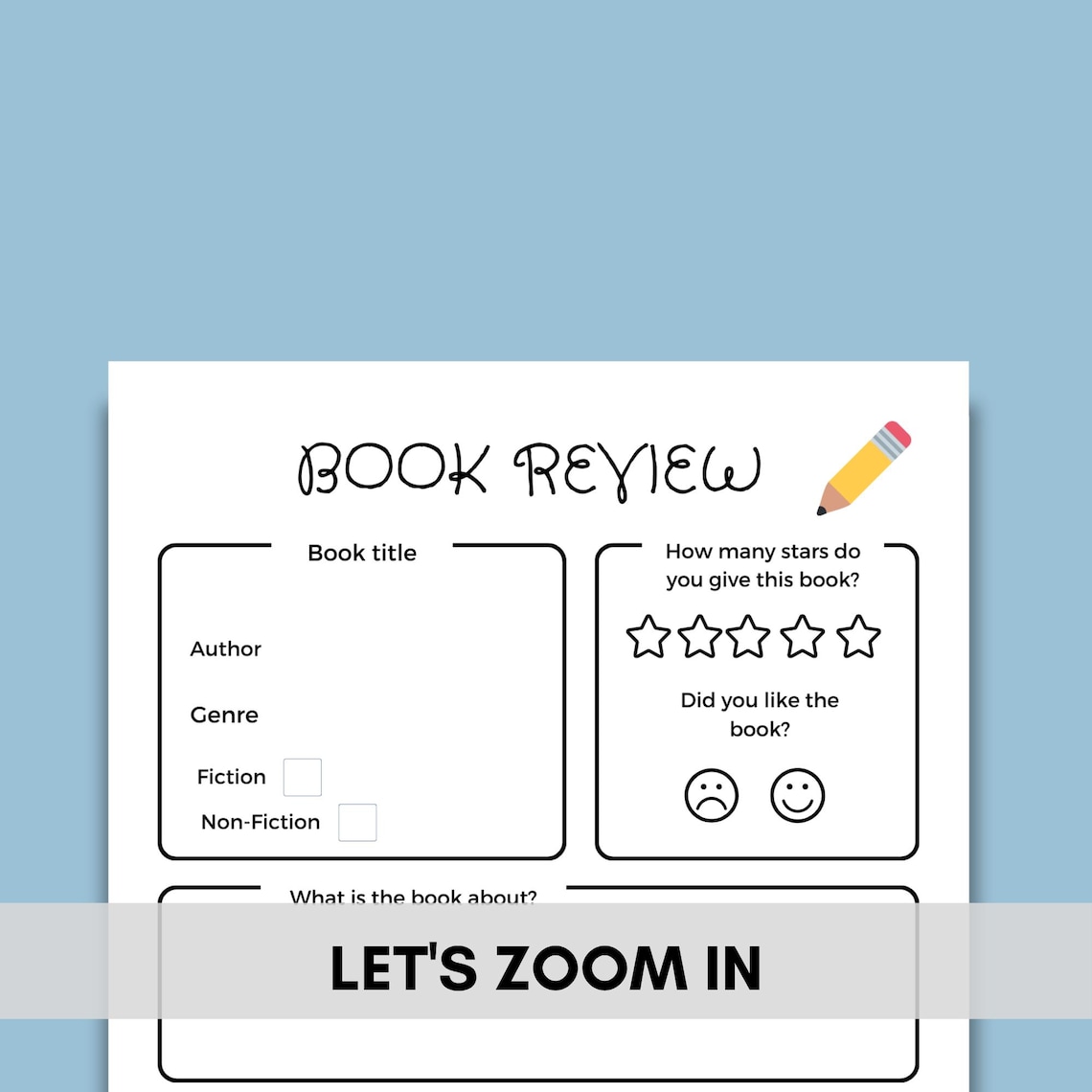 Educational Kids Book Review | Book Review Template | Kids Activity ...