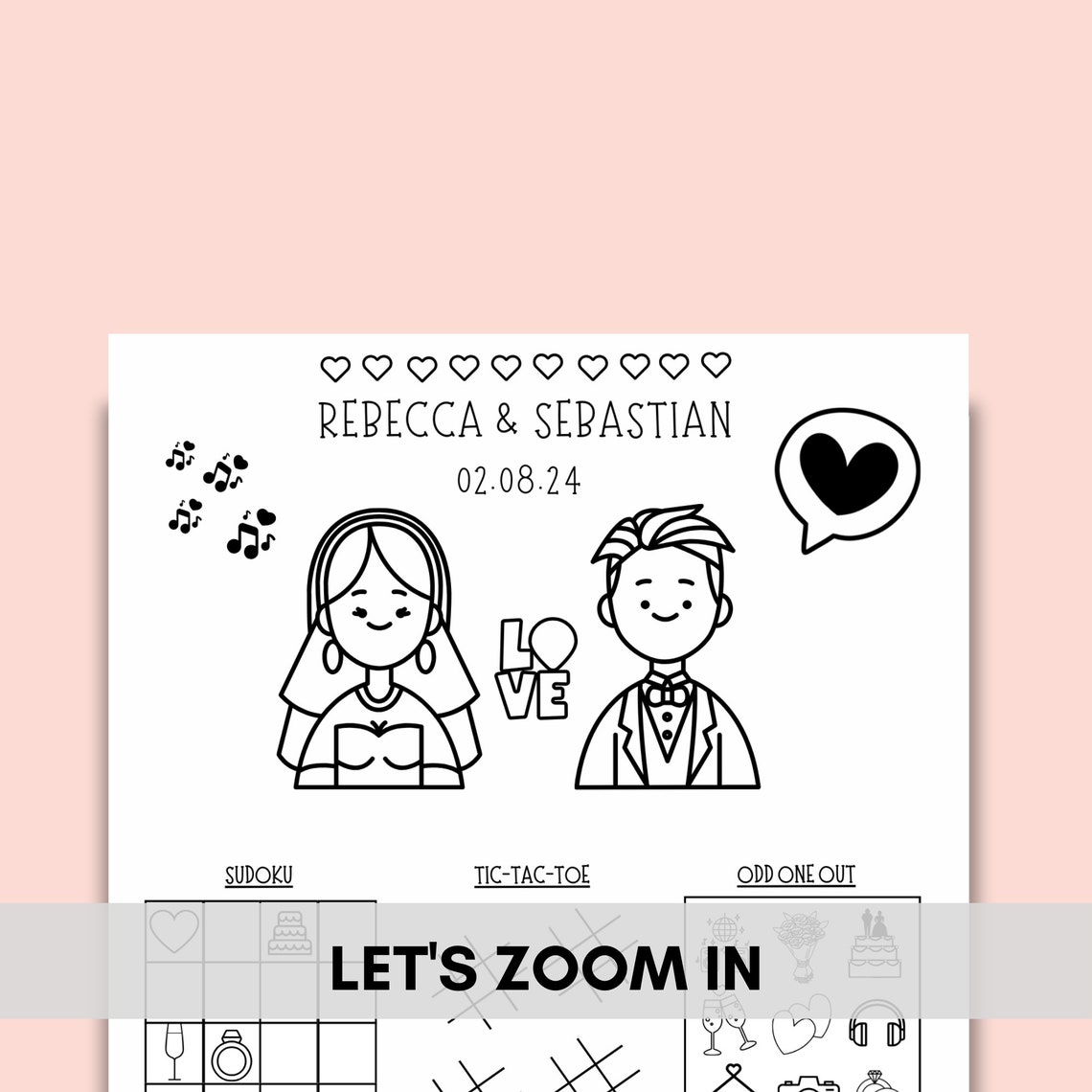 Kids Wedding Activity Mat Wedding Activity Kids Wedding Table Wedding ...