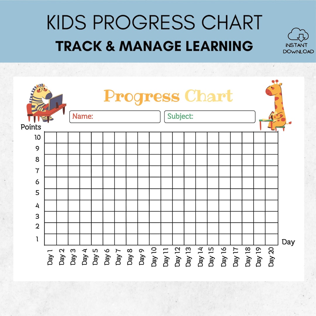 Kids’ Learning Progress Chart | Printable Learning Progress Chart ...