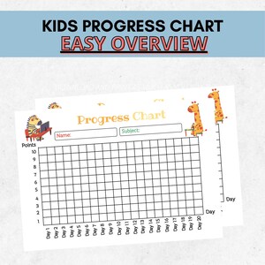 Kids’ Learning Progress Chart | Printable Learning Progress Chart ...