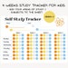 Kids Study Tracker & Planner Study Checklist Chart (Download Now) - Etsy