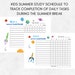 Kids Summer Study Schedule Printable Kids Schedule Daily Learning ...