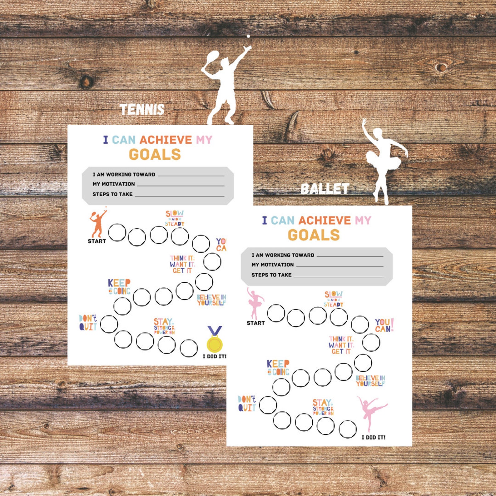Kids Goal Manager and Tracker Chart Printable Goal Manager | Etsy