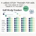 Kids Study Tracker & Planner Study Checklist Chart (Download Now) - Etsy