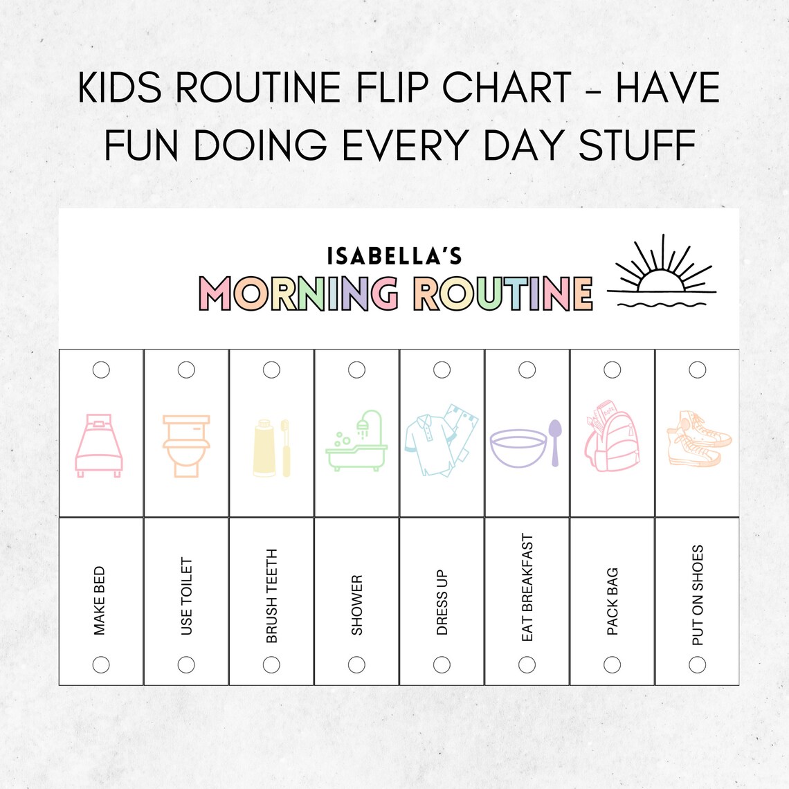 Kids Routine Flip Chart | Morning Routine | Bedtime Routine | After ...