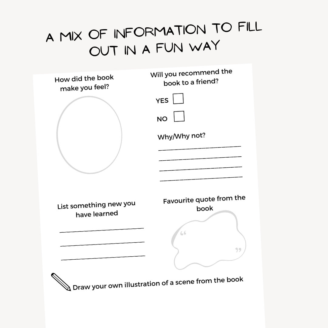 Educational Kids Book Review Book Review Template Kids Activity Sheet ...