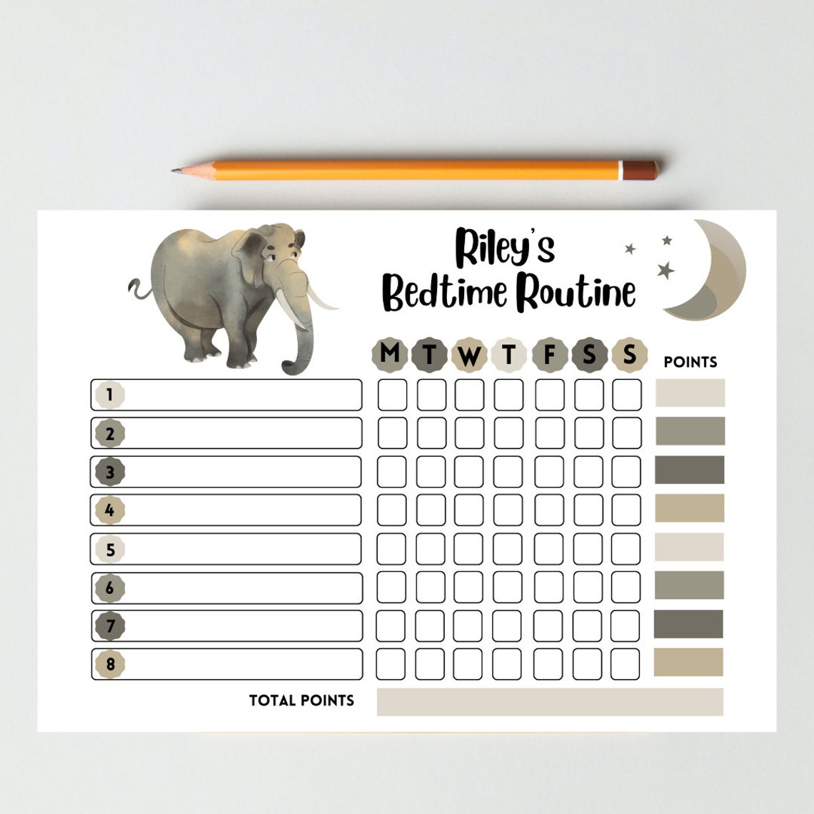 Kids Bedtime Routine Chart Customizable Bedtime Schedule - Etsy Canada