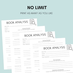 Educational Kids Book Analysis | Book Analysis Template | Kids Book ...