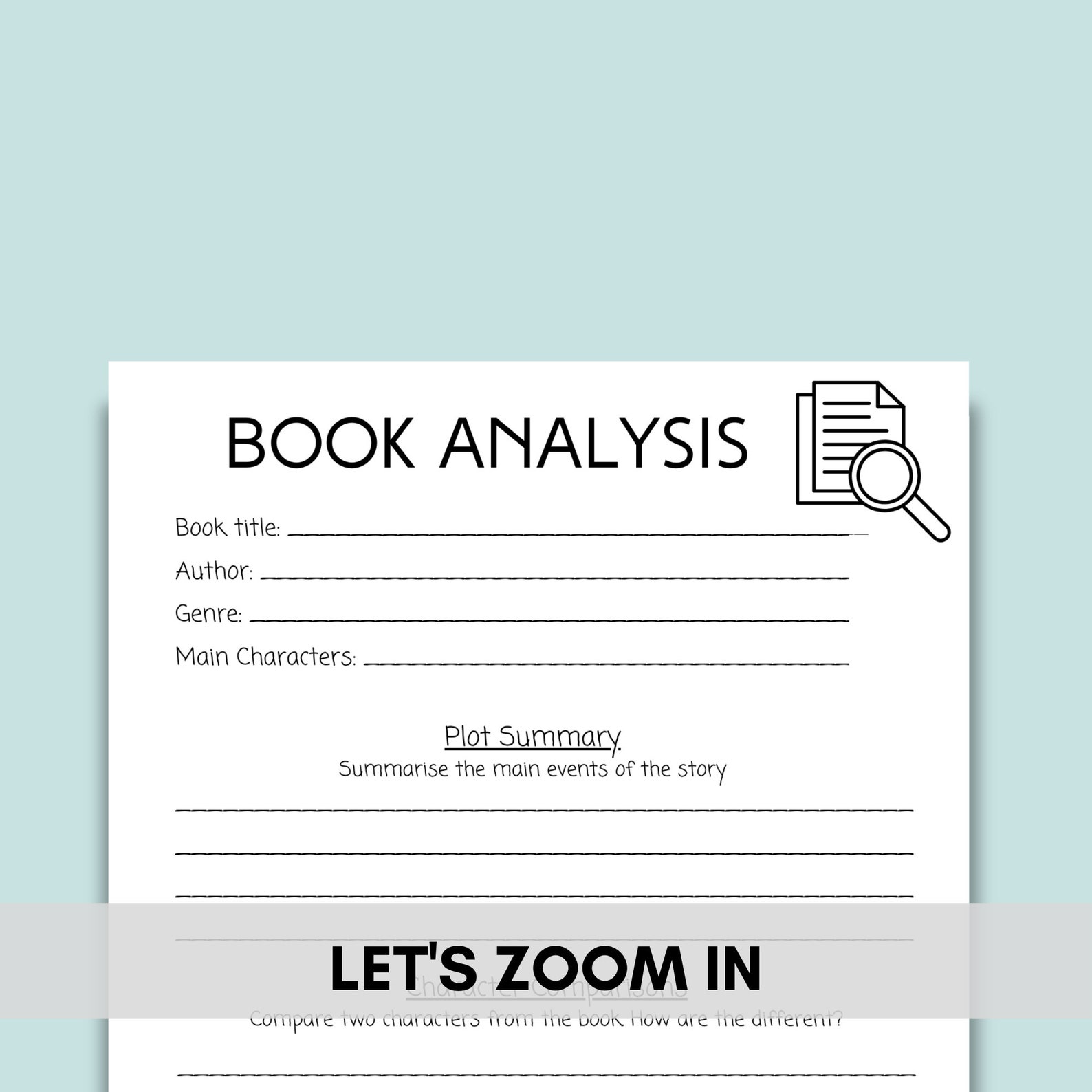 Educational Kids Book Analysis | Book Analysis Template | Kids Book ...