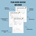 Educational Kids Book Review | Book Review Template | Kids Activity ...