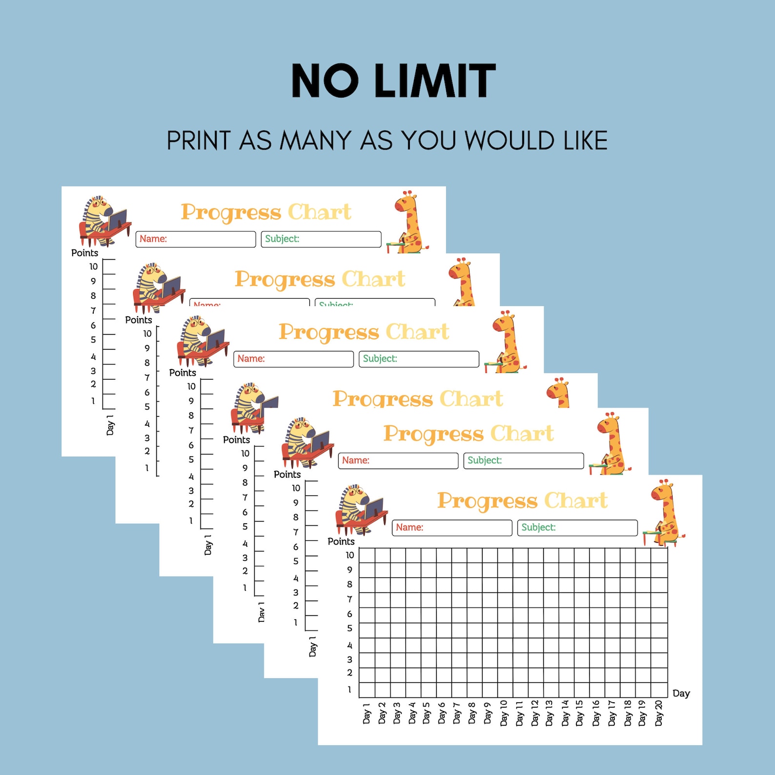 Kids’ Learning Progress Chart | Printable Learning Progress Chart ...