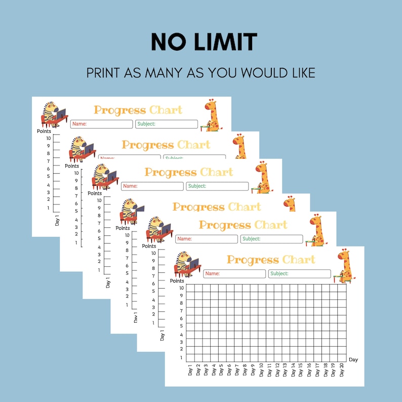 Kids’ Learning Progress Chart | Printable Learning Progress Chart ...