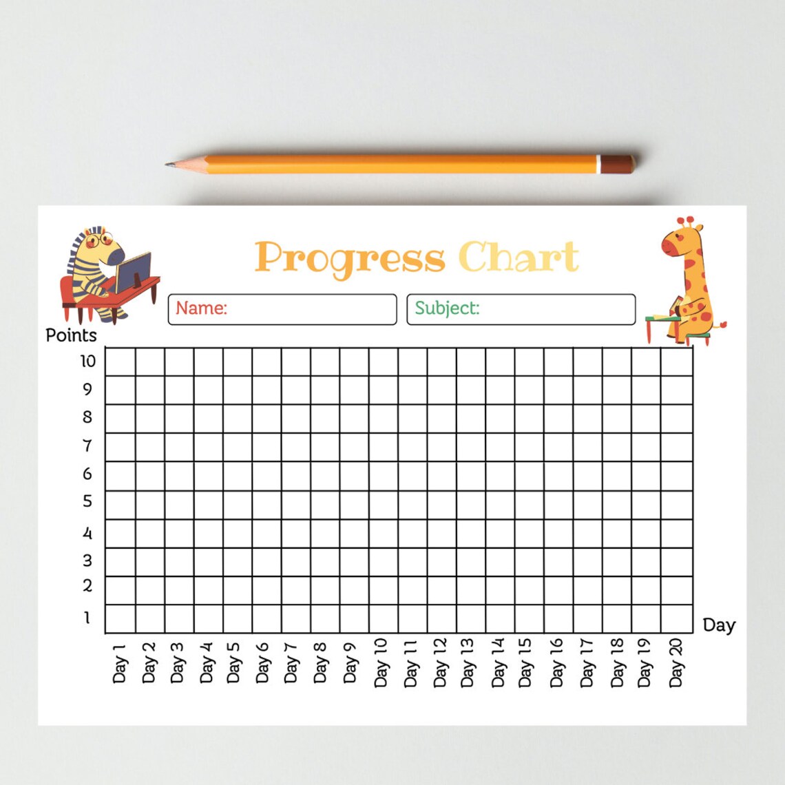 Kids Learning Progress Chart Printable Learning Progress Chart Children ...