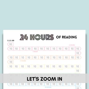 Reading Chart Tracker | Reading Log Printable | 24 Hours of Reading ...