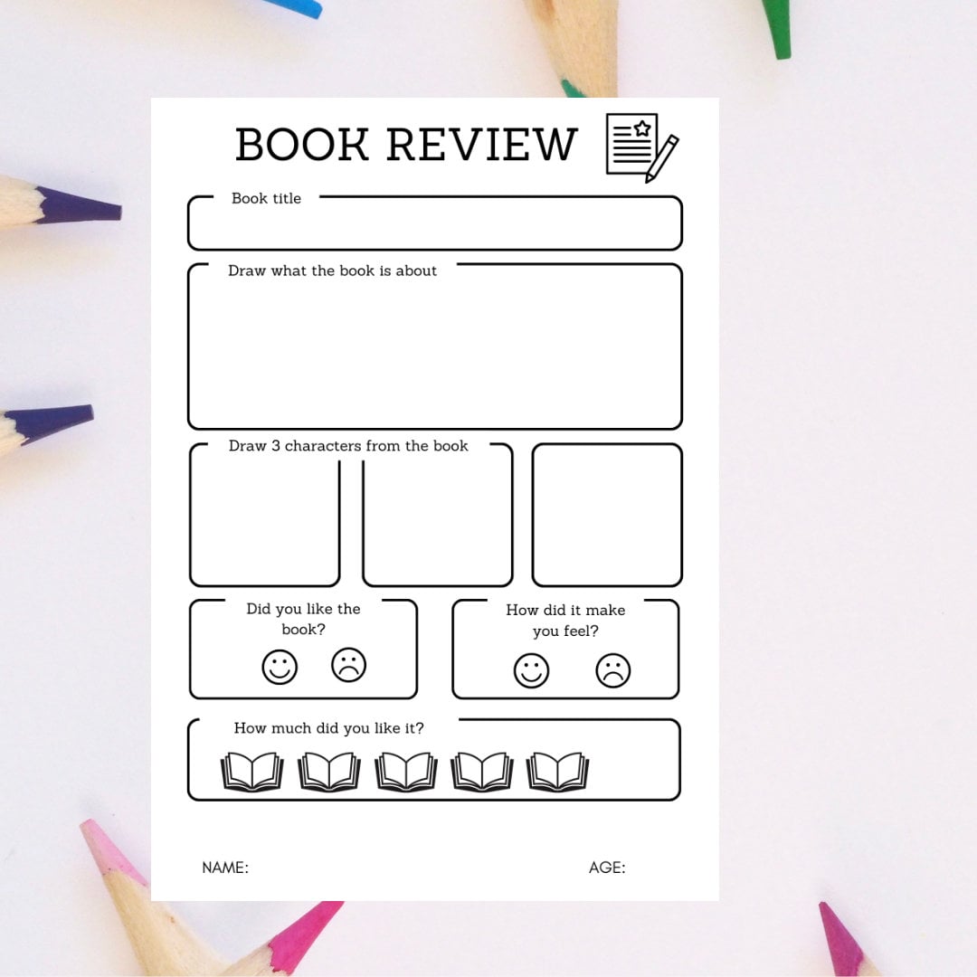 Educational Kids Book Review Book Review Template Kids Activity Sheet ...