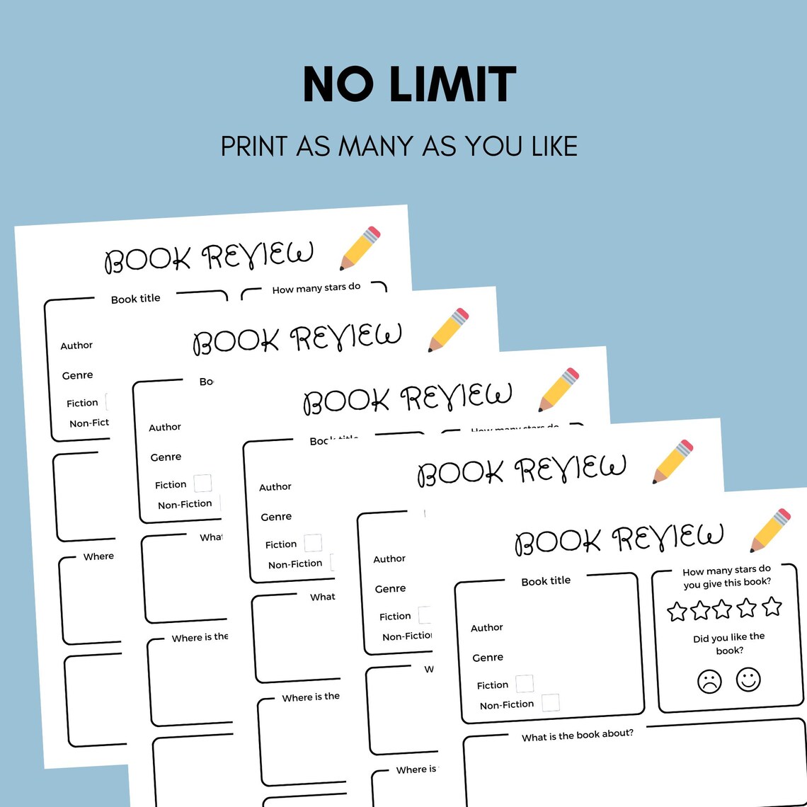 Educational Kids Book Review | Book Review Template | Kids Activity ...