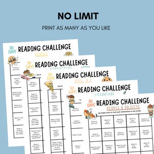Kids’ Reading Challenge | Printable Kids Reading Chart | Daily Reading ...