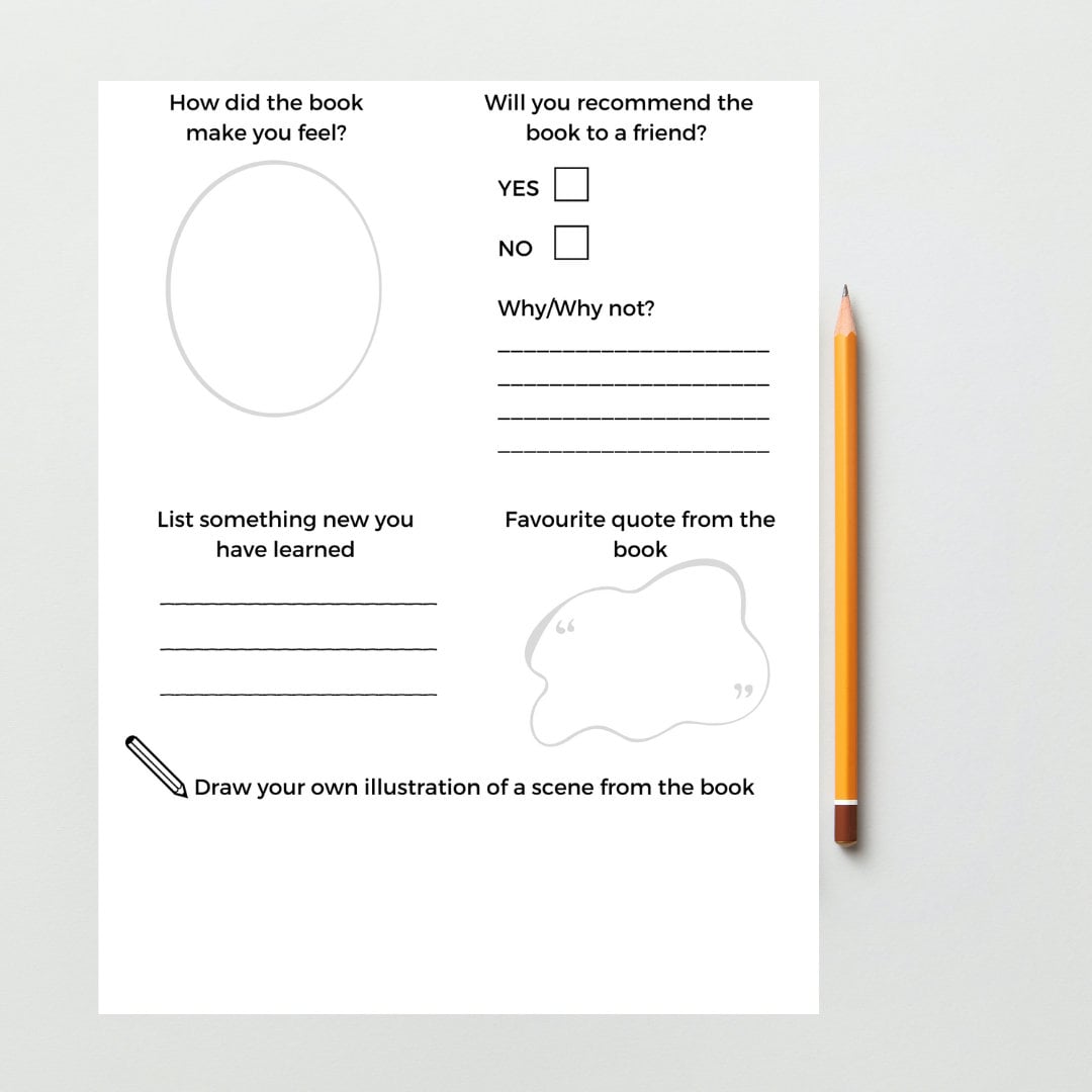 Educational Kids Book Review Book Review Template Kids Activity Sheet ...