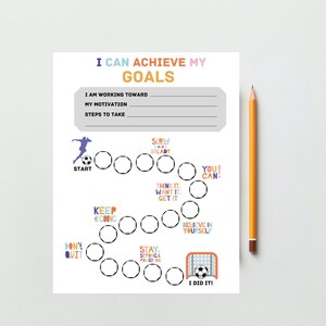 Kids Goal Manager and Tracker Chart Printable Goal Manager and Tracker ...