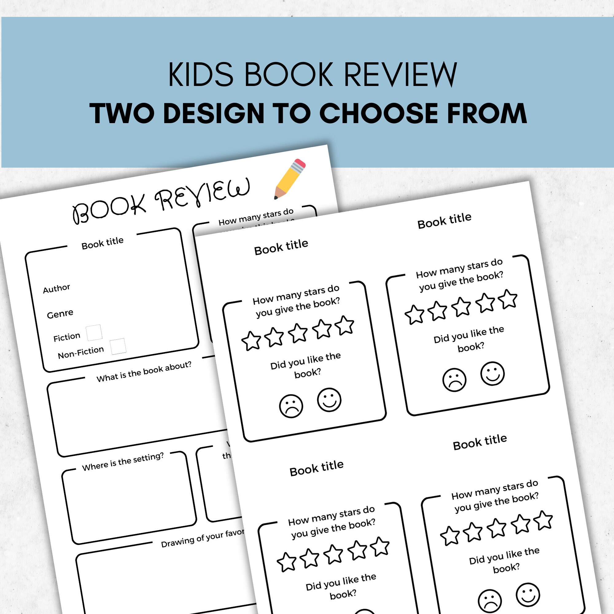 Educational Kids Book Review Book Review Template Kids Activity Sheet ...