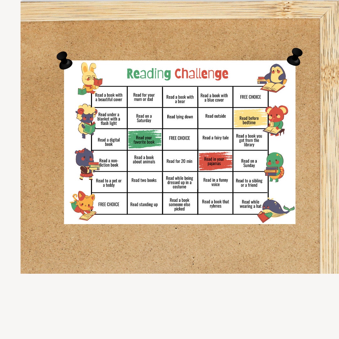 Kids Reading Challenge Printable Kids Reading Chart Daily Reading Home ...