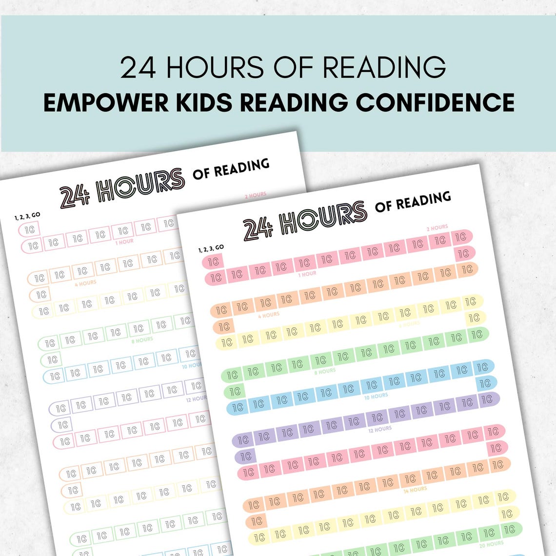 Reading Chart Tracker | Reading Log Printable | 24 Hours of Reading ...