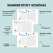 Kids Summer Study Schedule Printable Kids Schedule Daily Learning ...