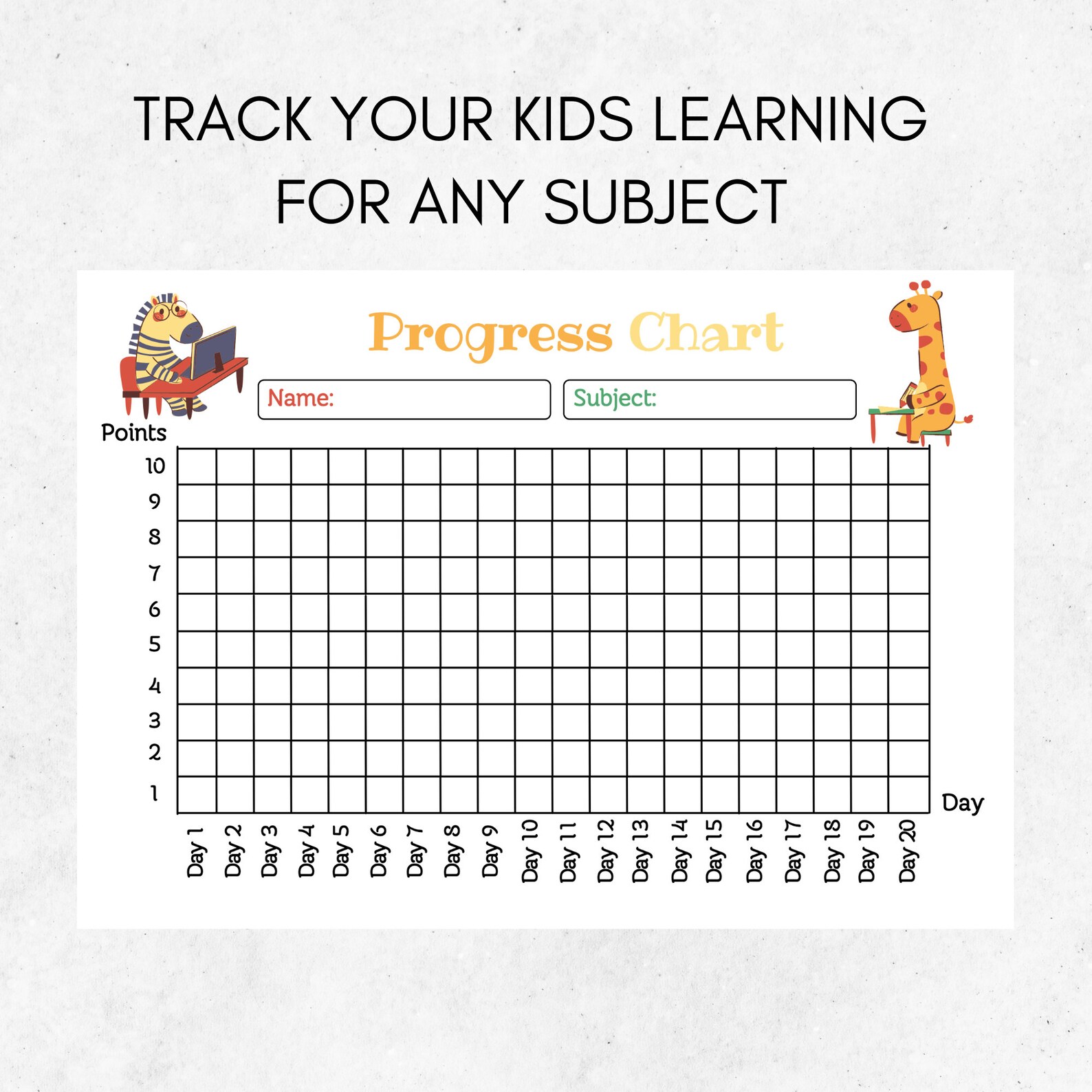 Kids’ Learning Progress Chart | Printable Learning Progress Chart ...