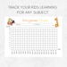 Kids’ Learning Progress Chart | Printable Learning Progress Chart ...