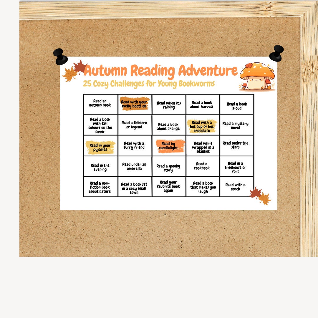 Kids Autumn Reading Adventure Printable Kids Reading Chart Daily ...