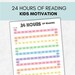 Reading Chart Tracker | Reading Log Printable | 24 Hours of Reading ...