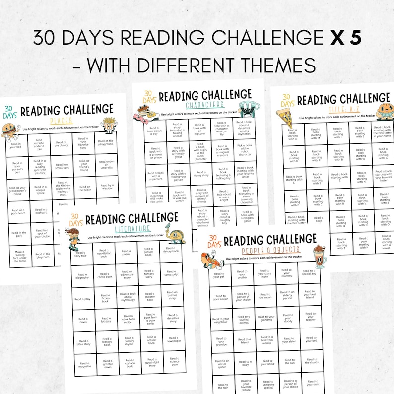 Kids’ Reading Challenge | Printable Kids Reading Chart | Daily Reading ...