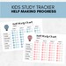 Kids Study Tracker & Planner | Study Checklist Chart | Printable Study ...