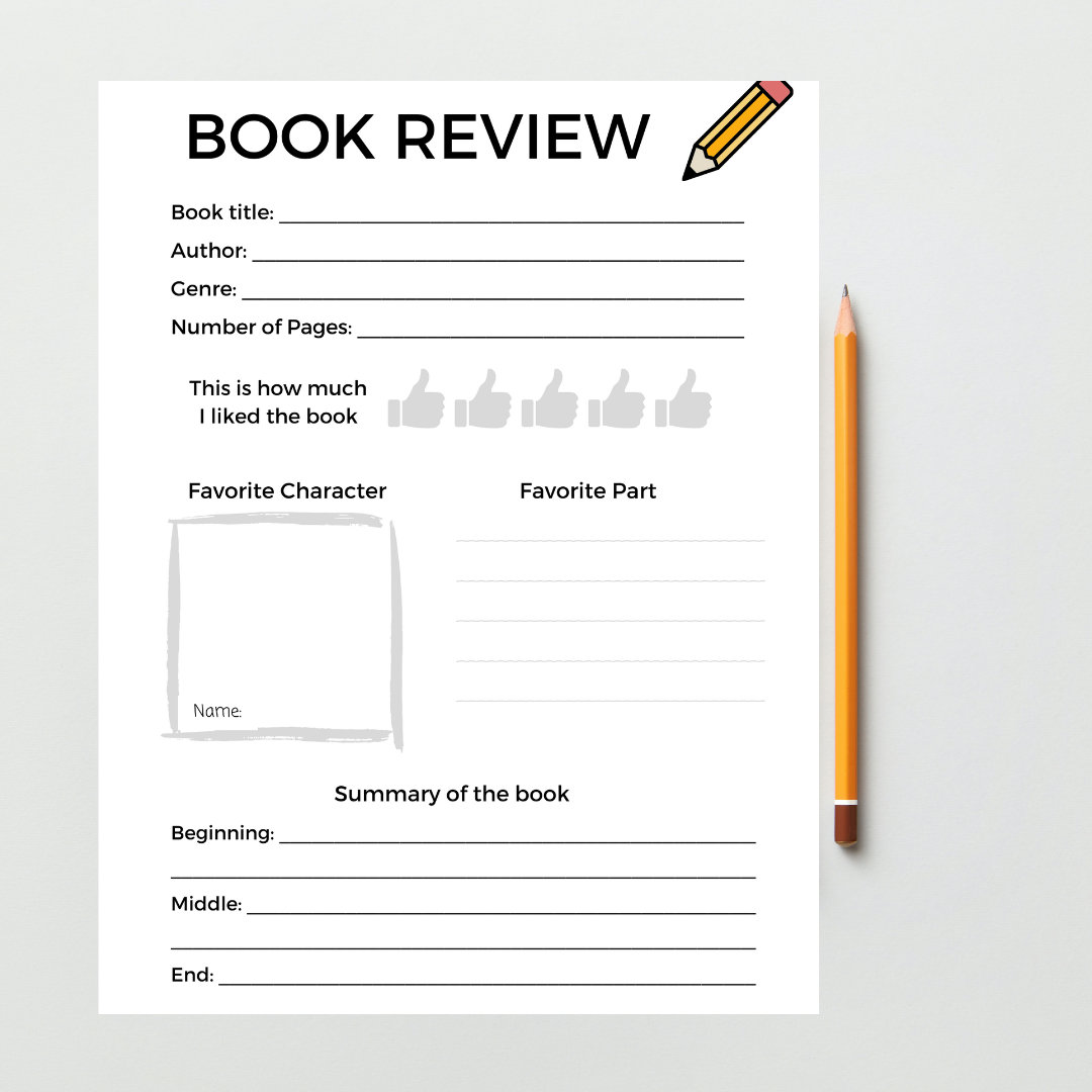 Educational Kids Book Review Book Review Template Kids Activity Sheet ...