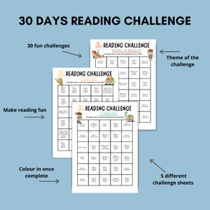 Kids’ Reading Challenge | Printable Kids Reading Chart | Daily Reading ...