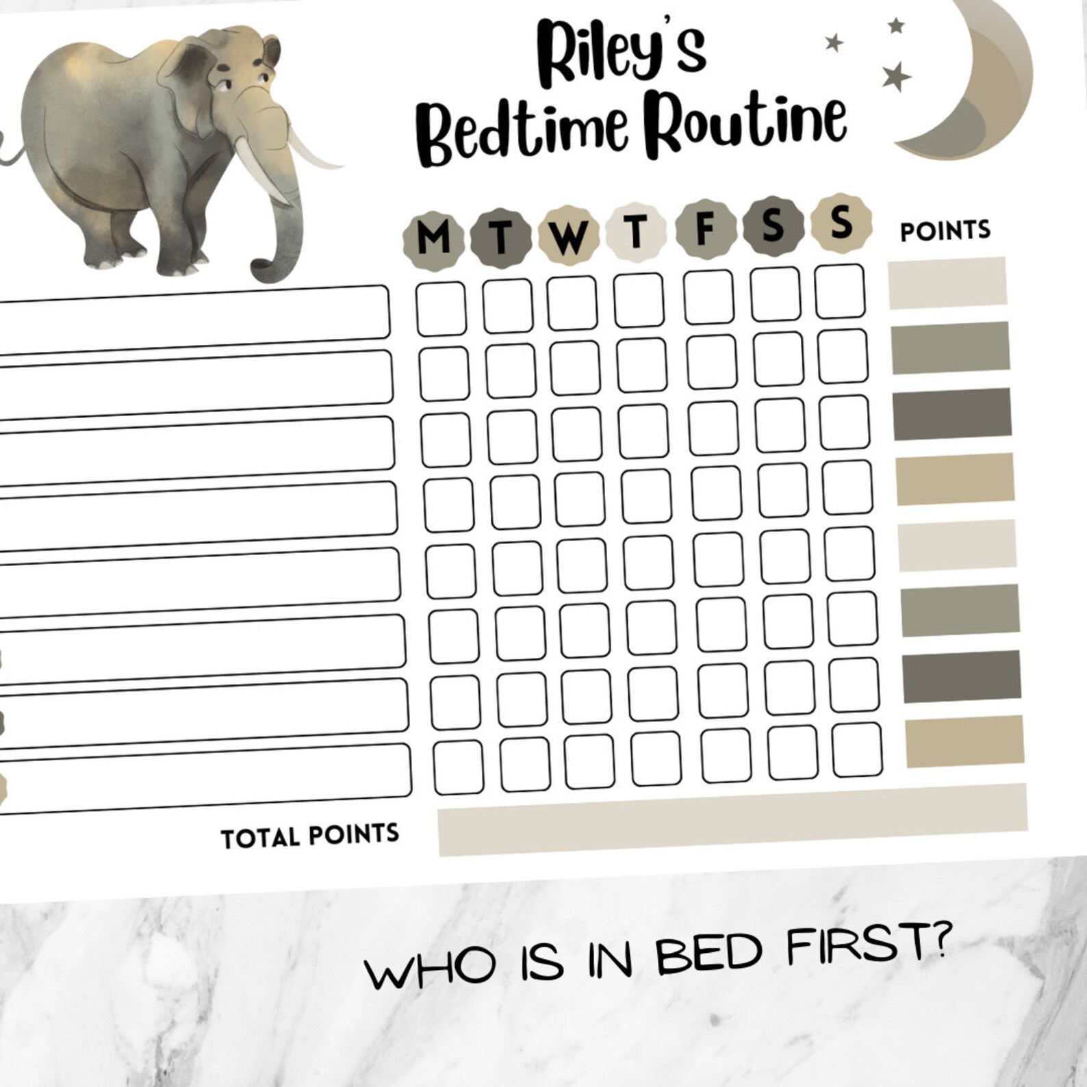 Kids Bedtime Routine Chart Customizable Bedtime Schedule - Etsy Canada