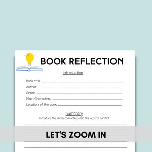 Educational Kids Book Reflection Book Reflection Template Kids Book ...