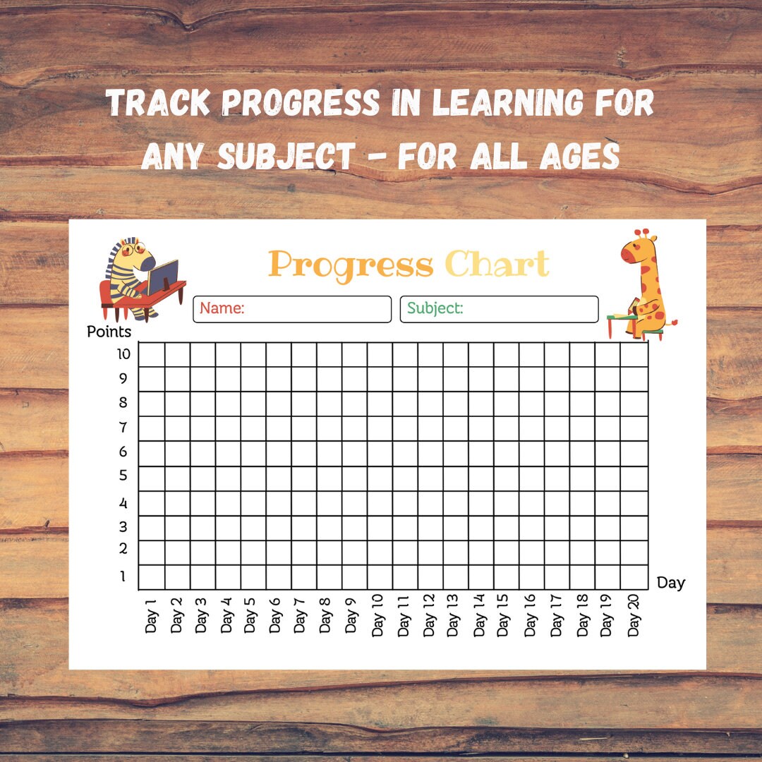 Kids Learning Progress Chart Printable Learning Progress | Etsy
