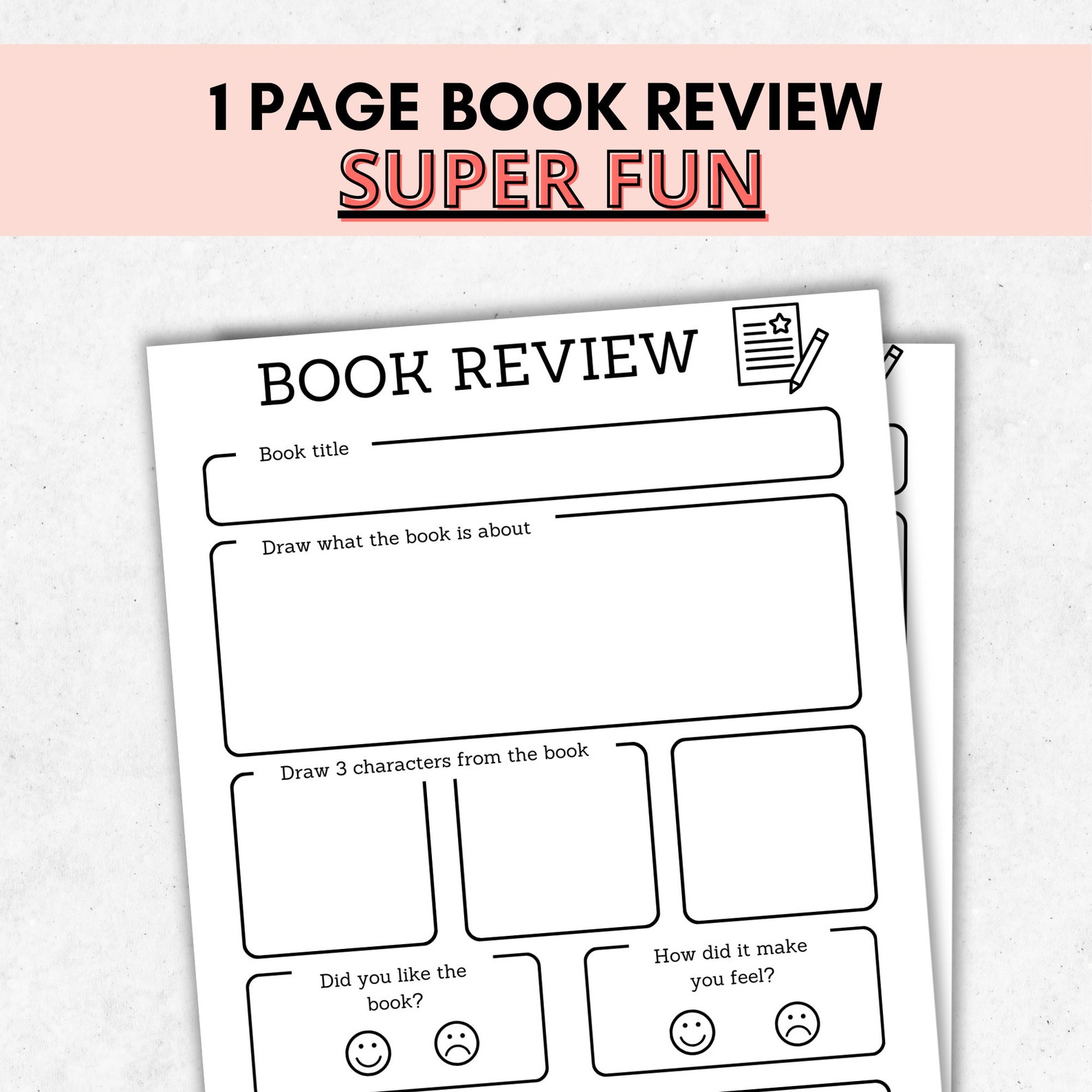 Educational Kids Book Review | Book Review Template | Kids Activity ...