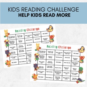 Kids’ Reading Challenge | Printable Kids Reading Chart | Daily Reading ...
