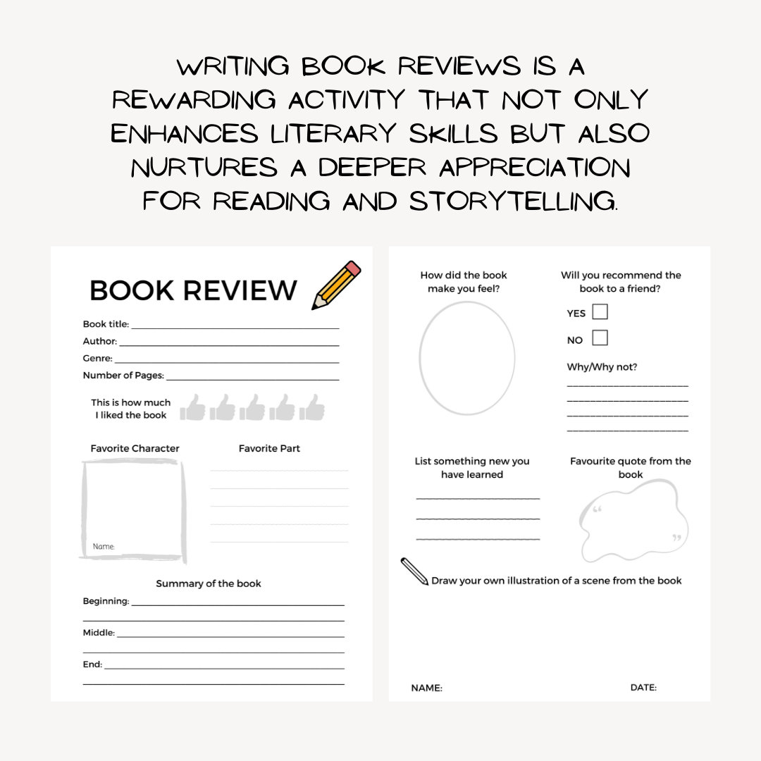 Educational Kids Book Review Book Review Template Kids Activity Sheet ...